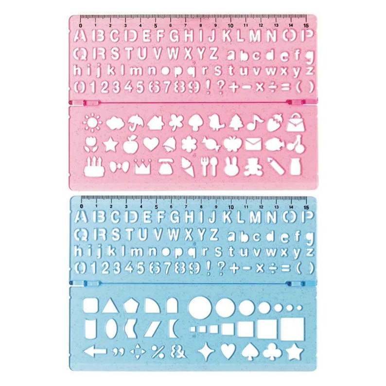 Kutsuwa STAD 15cm Ruler With Alphabets, Numbers, Shapes, Symbols ...