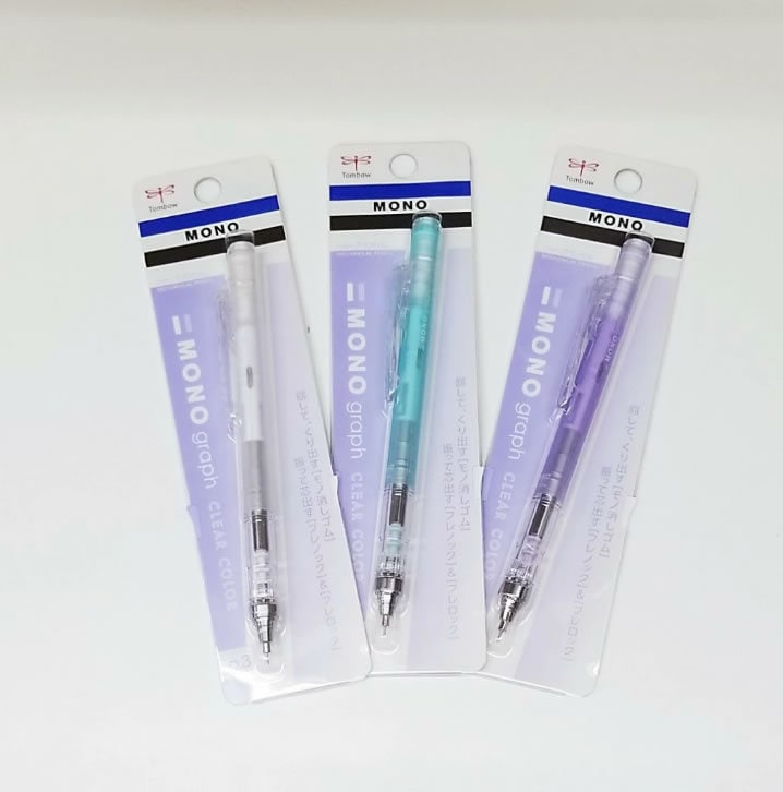 NEW Version Tombow MONO Graph Clear Color 0.3mm Shake & Write Mechanism ...