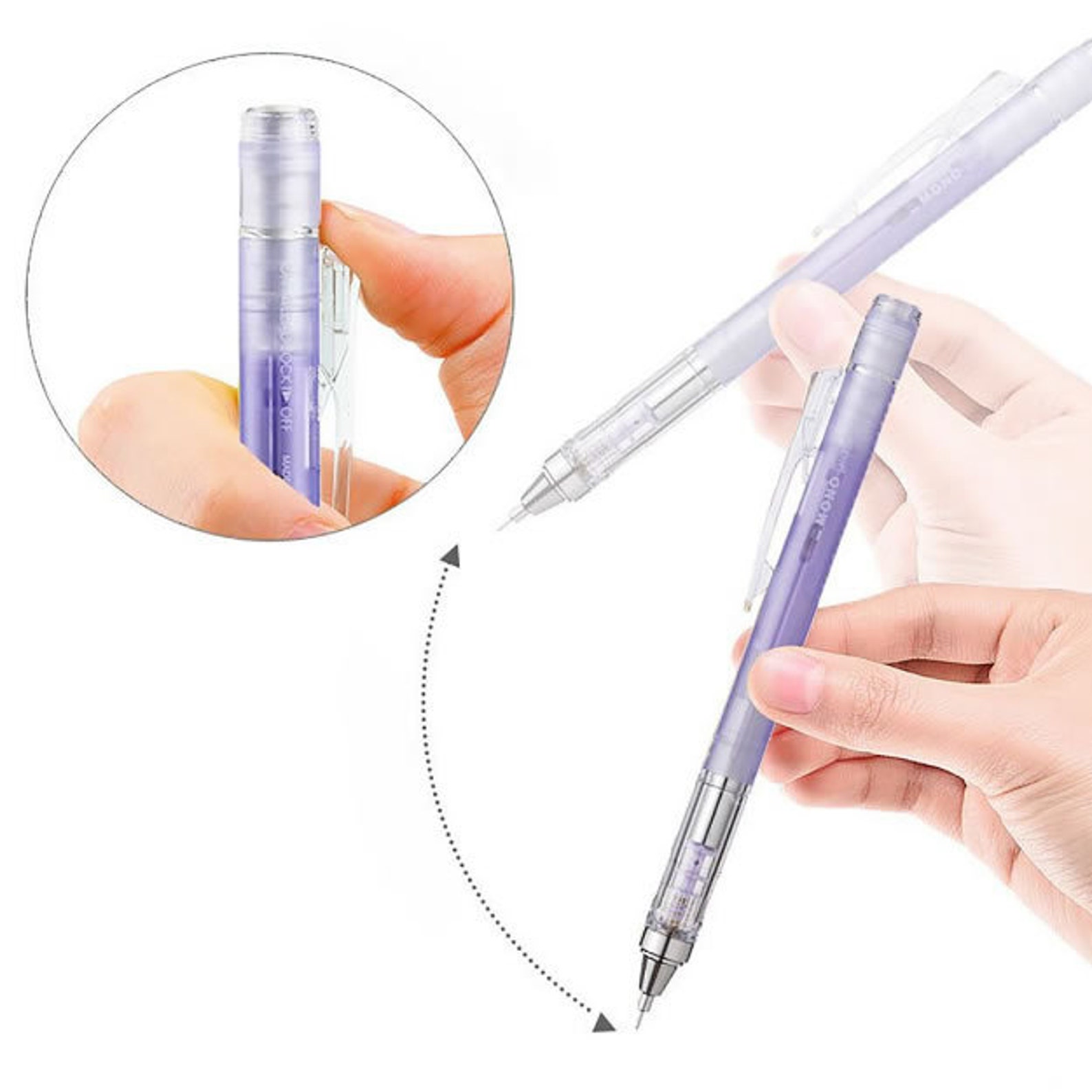 Tombow MONO Graph Clear Color 0.5mm Shake & Write Mechanism Mechanical ...