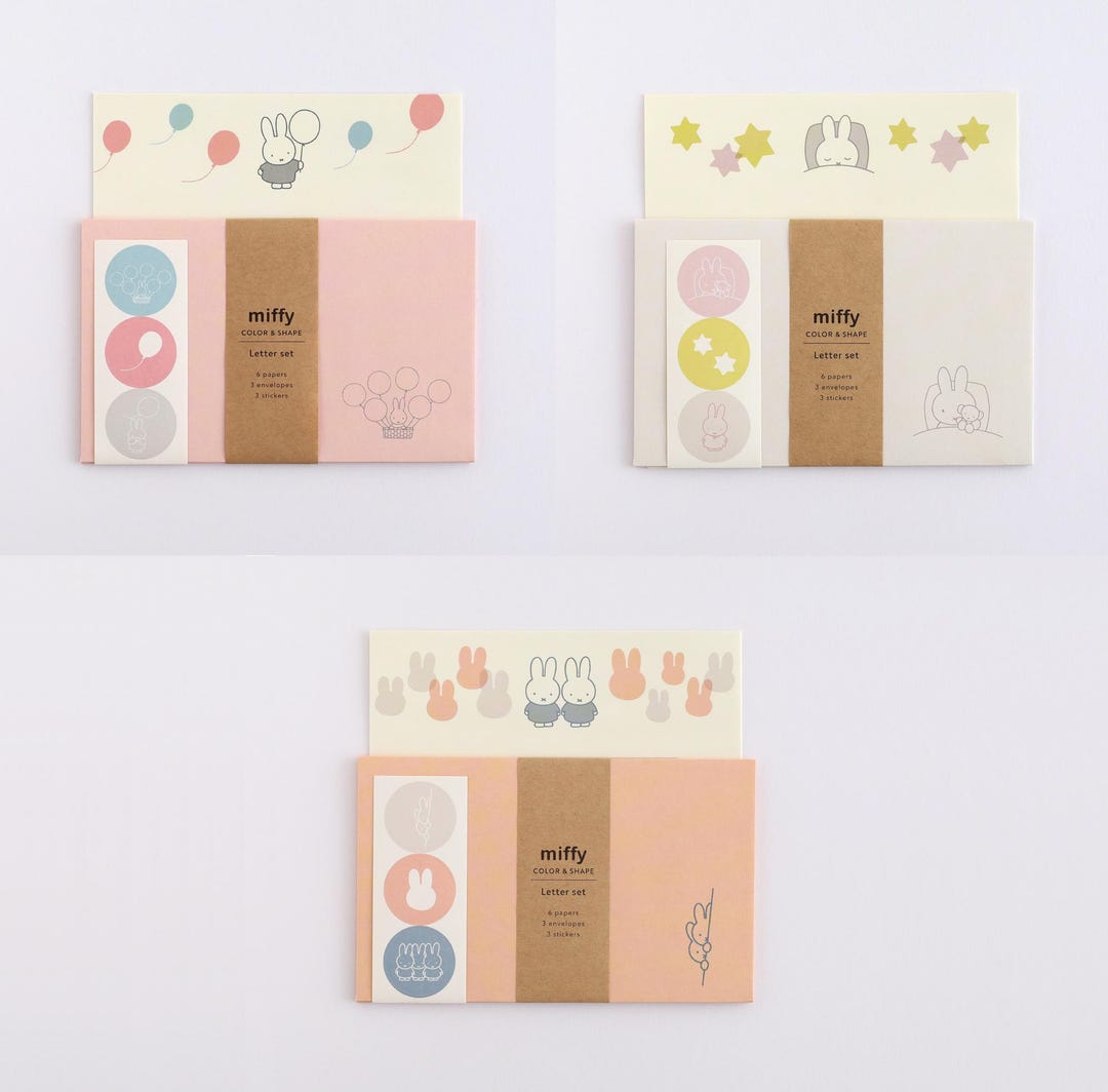 Miffy's Life Edition - Miffy Letter Set ( 6 Sheets of Letter Papers, 3 ...