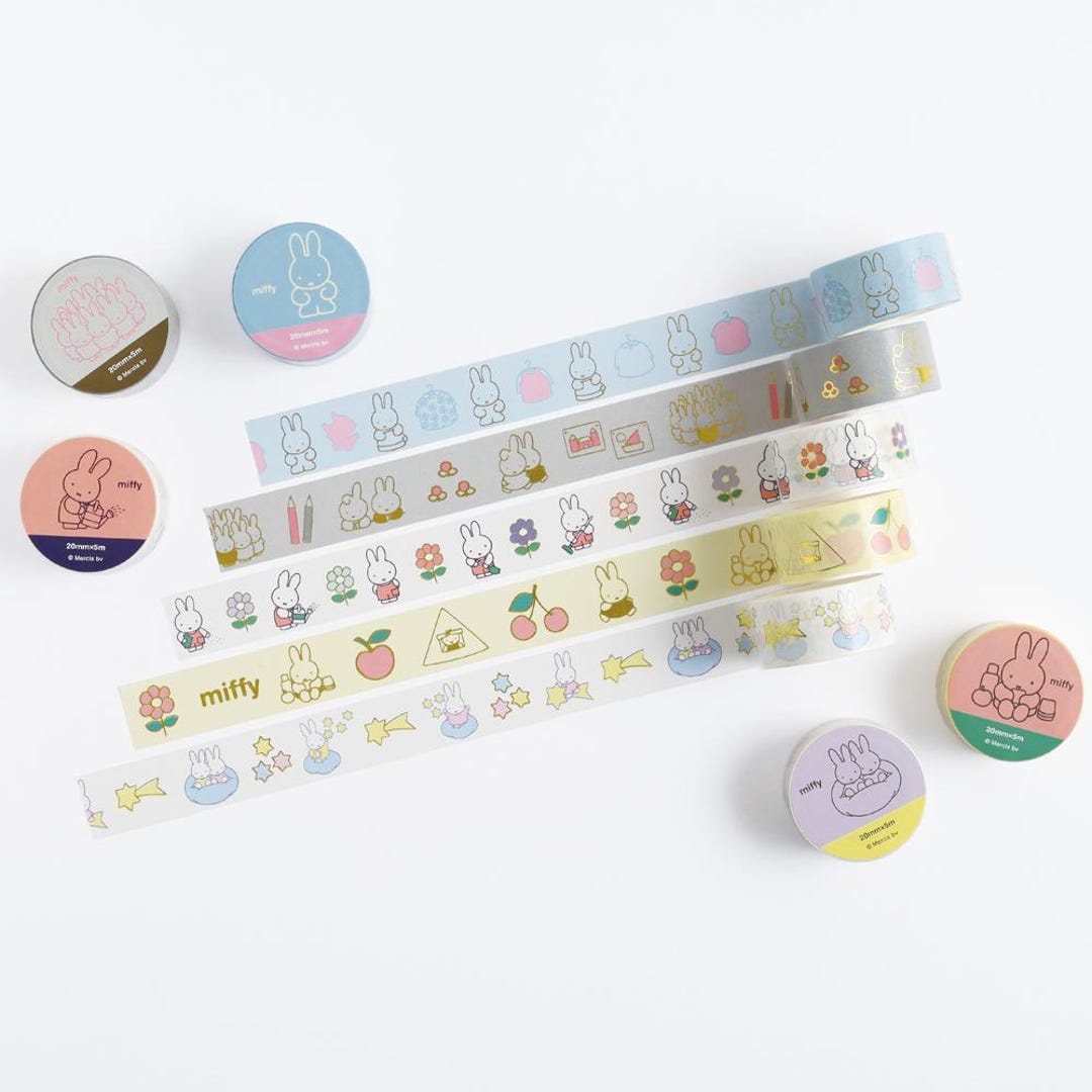 Miffy Cutie Gold Foil Masking Tape, 20mm X 5m, for Decorating Your Diaries, Gifts, Planners ...
