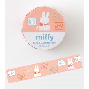 Miffy Cutie Clear Masking Tape, 20mm X 4m, for Decorating Your Diaries, Gifts, Planners ...