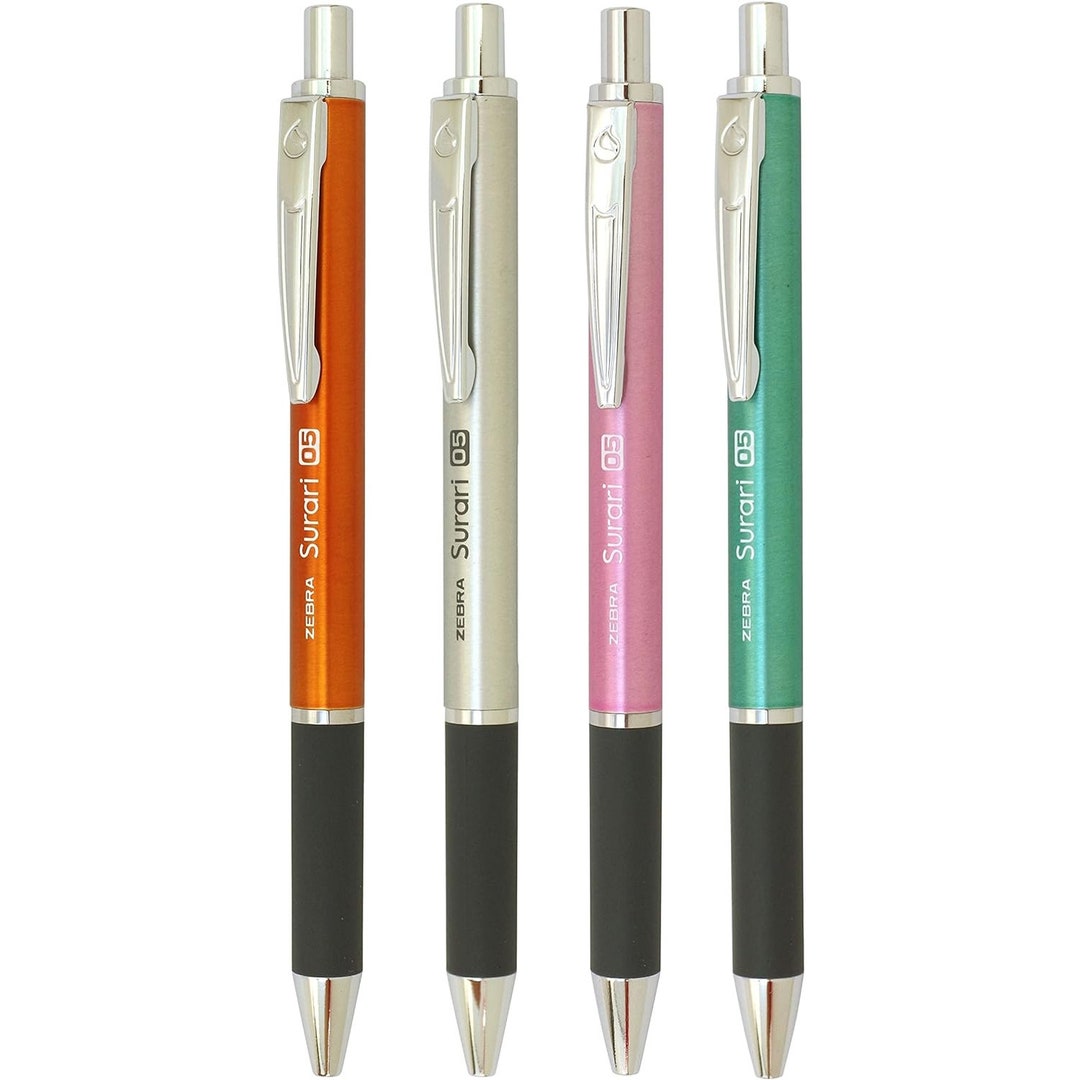 Metallic Body - Zebra Surari 300 Emulsion Black Ink 0.5mm Ballpoint Pen ...