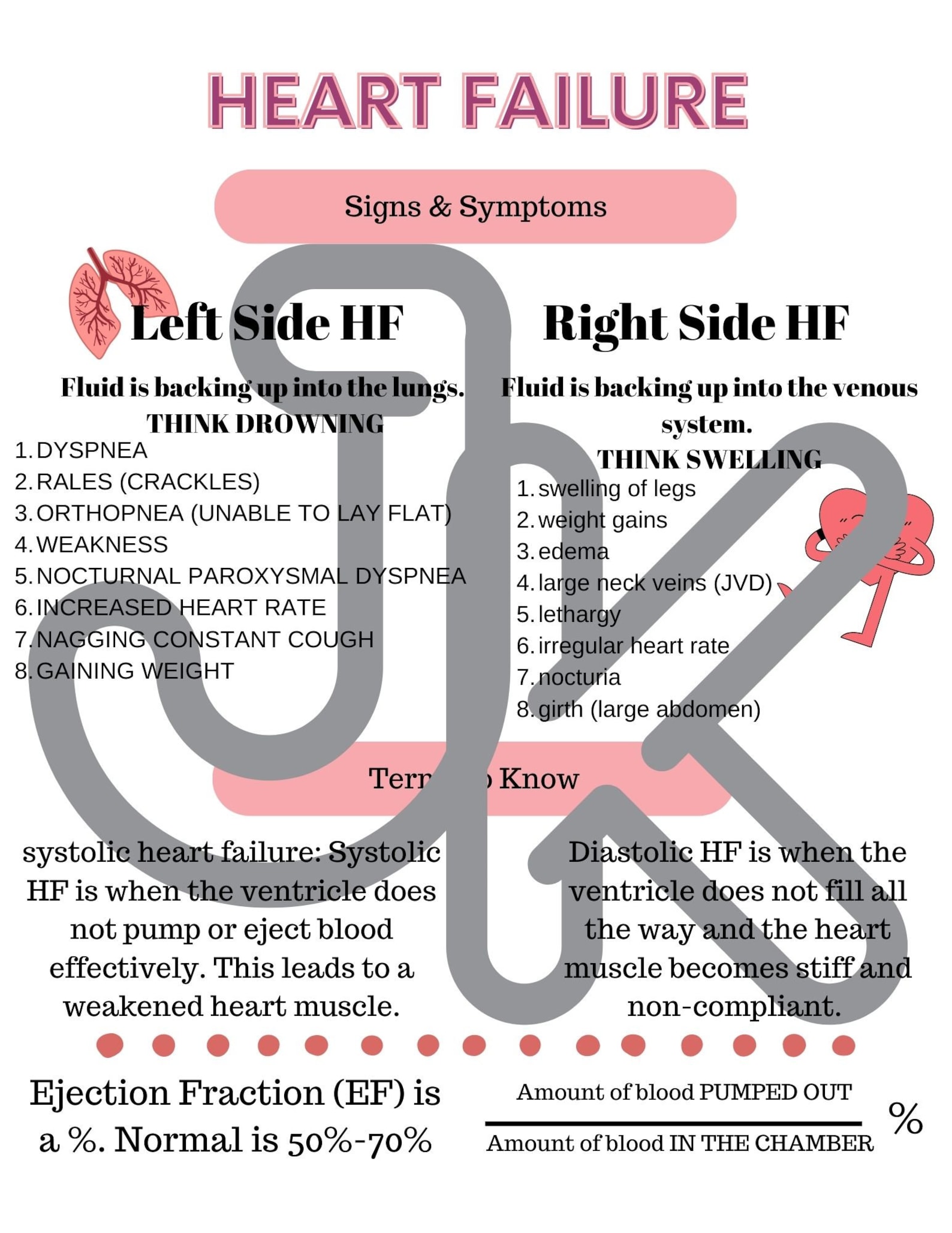 Heart Failure Nursing Notes, New Nurse Cheat Sheet, Nurse Study Guide ...