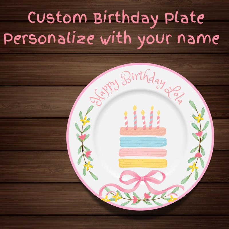 Birthday Plate - Etsy
