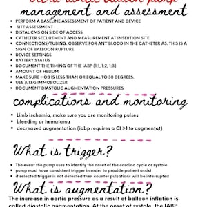 IABP Cheat Sheet: ICU Nursing Notes (PDF Download) - Etsy