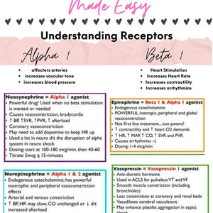 ICU Vasopressor Cheat Sheet: Nurse Medication Guide (PDF Download) - Etsy