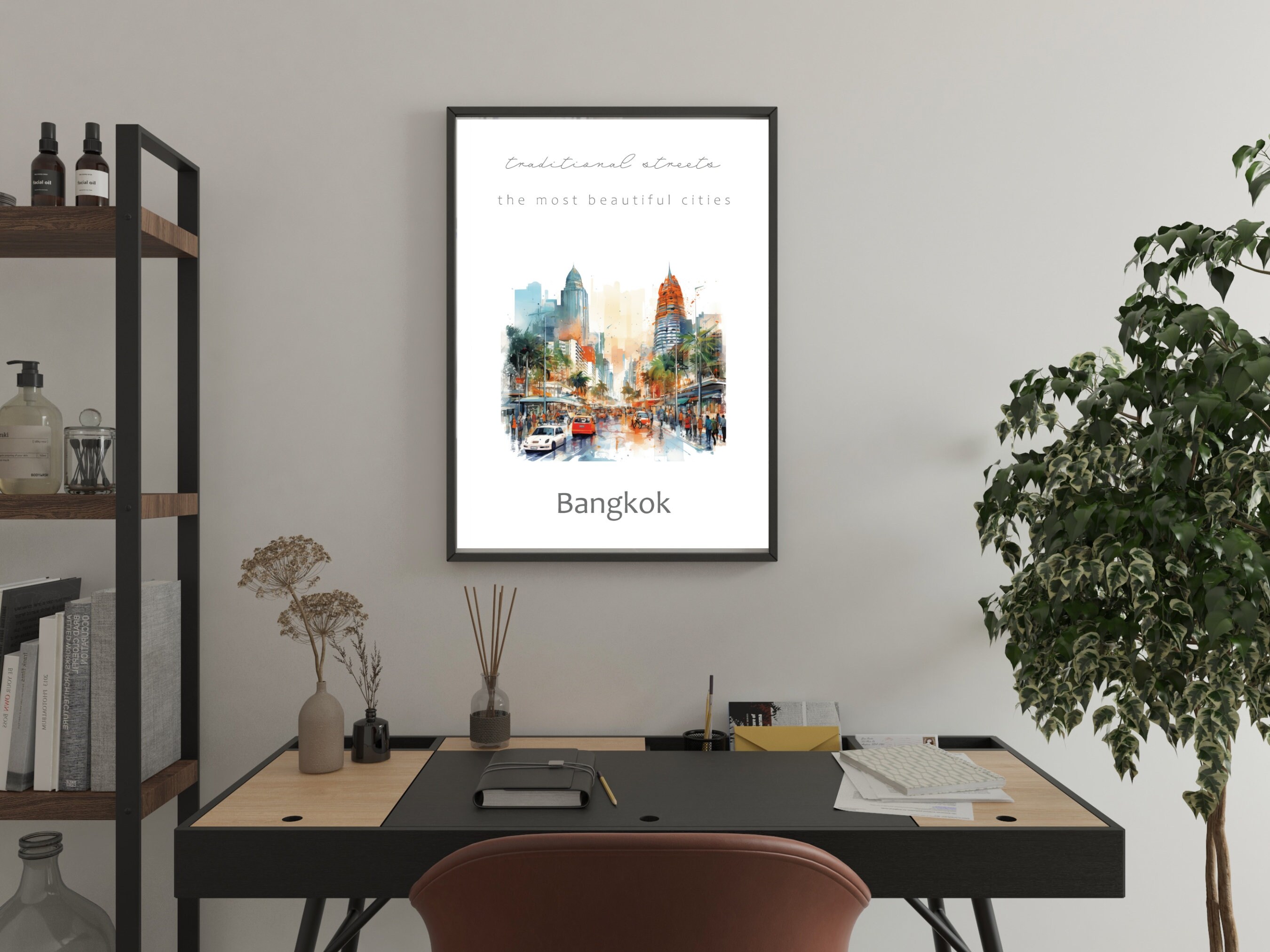 Watercolor Travel City Poster Print, Travel Wall Art,bangkok Prints ...