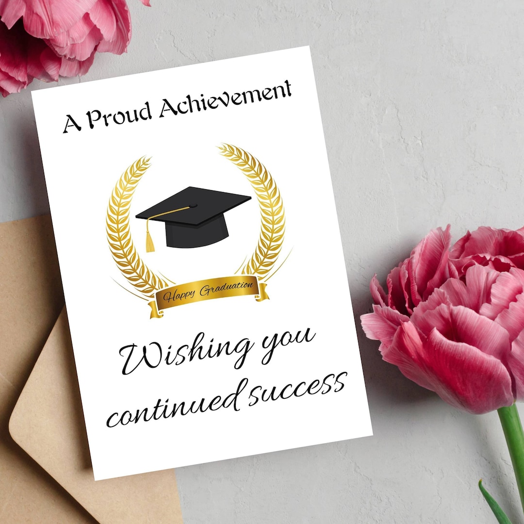 Graduation Card Digital Printable 4x6 and 5x7 Greeting - Etsy