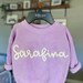 Custom Hand Embroidered Name Sweater - Etsy