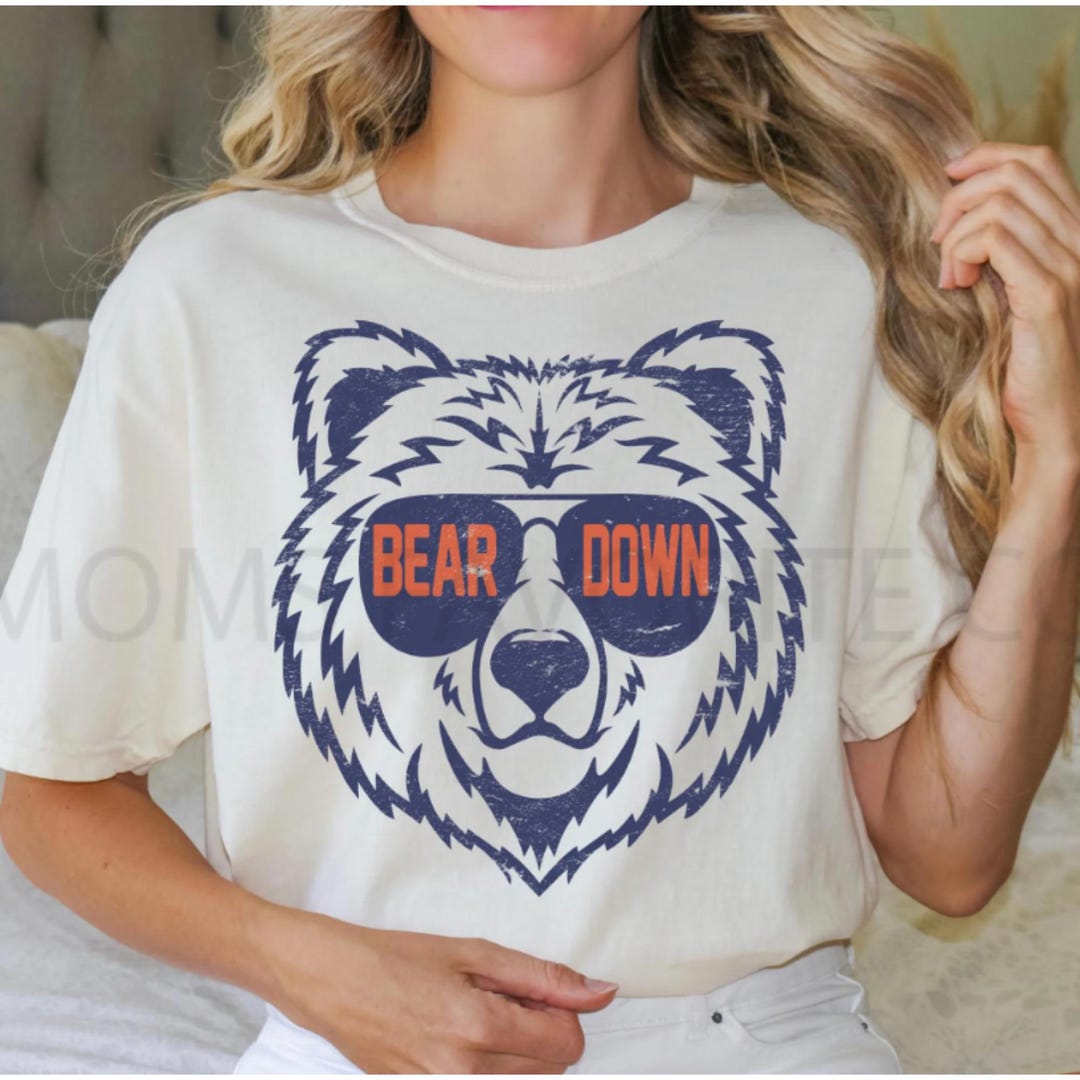 BEAR DOWN CHICAGO Football Dtf Cricut Sublimation Shirt Designs - Etsy