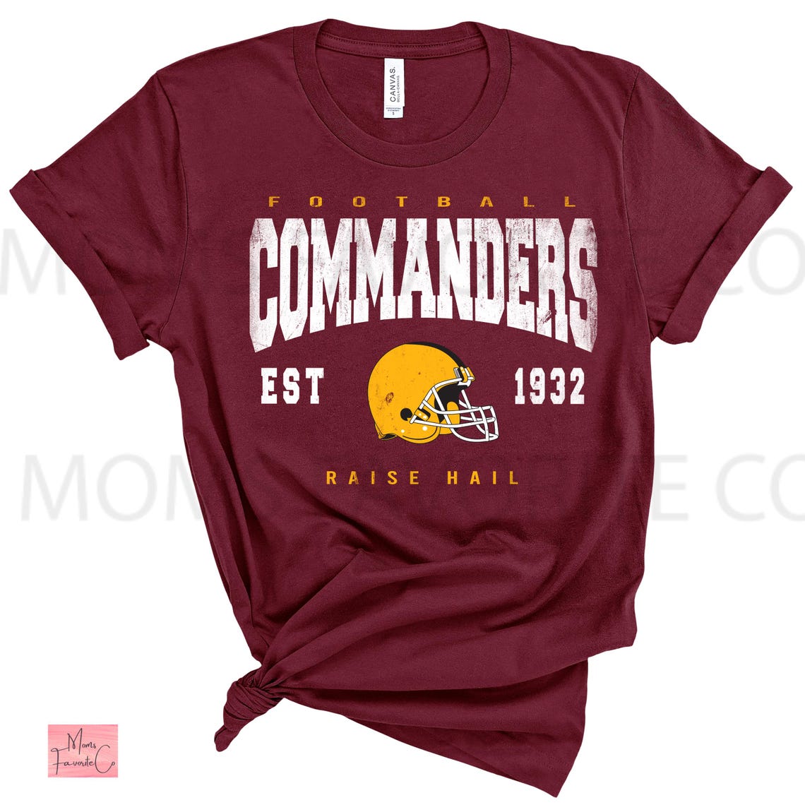 COMMANDERS Football; 2png's and an SVG; Retro Football; DISTRESSED ...