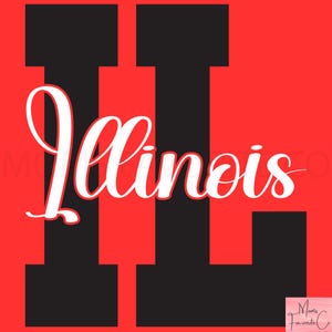 Illinois; Illinois Knockout; PNG; SVG; Cricut; Sublimation; State Shirt ...