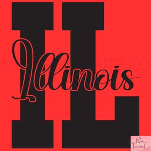 Illinois; Illinois Knockout; PNG; SVG; Cricut; Sublimation; State Shirt ...