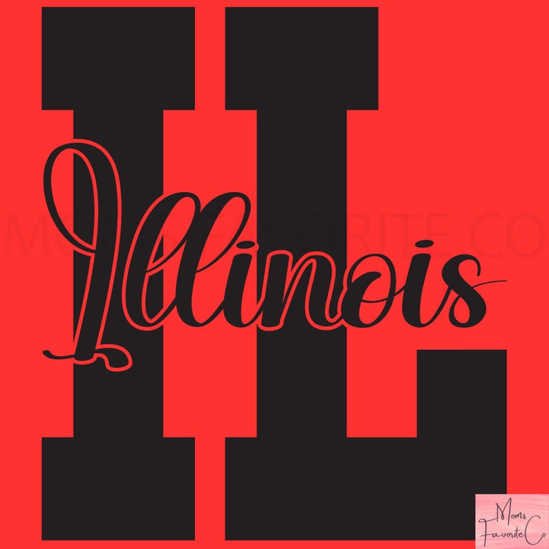 Illinois; Illinois Knockout; PNG; SVG; Cricut; Sublimation; State Shirt ...