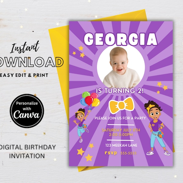 Blippi and Meekah Birthday - Etsy UK