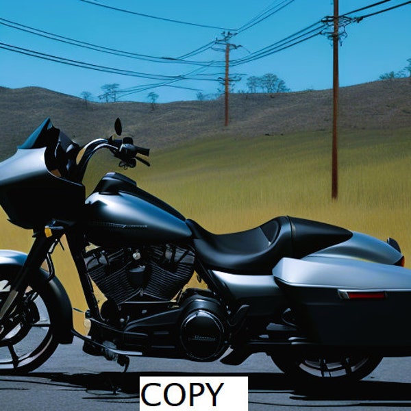 Harley Davidson Road Glide Drawing - Etsy