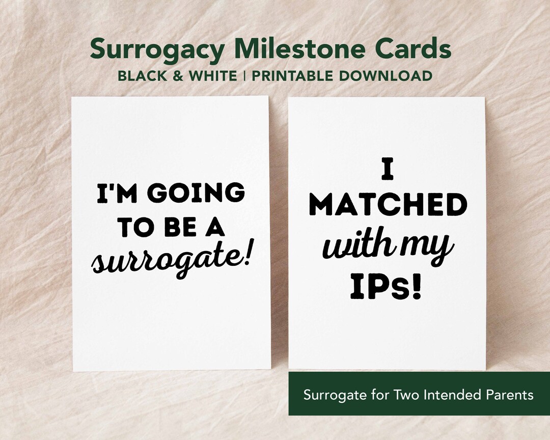 Surrogate Milestone Cards for Surrogate + Two Intended Parents — Black ...
