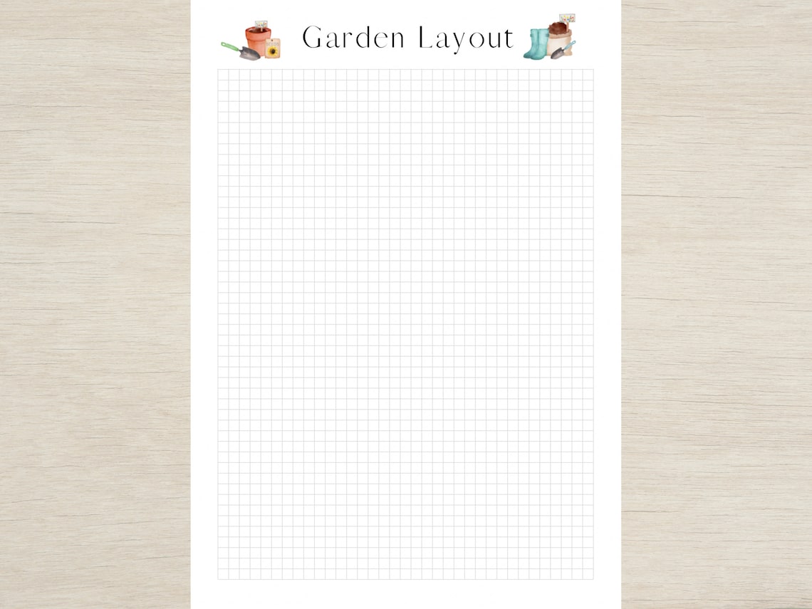 Gardening Graph Paper Planner Printable Garden Journal Printable Garden ...