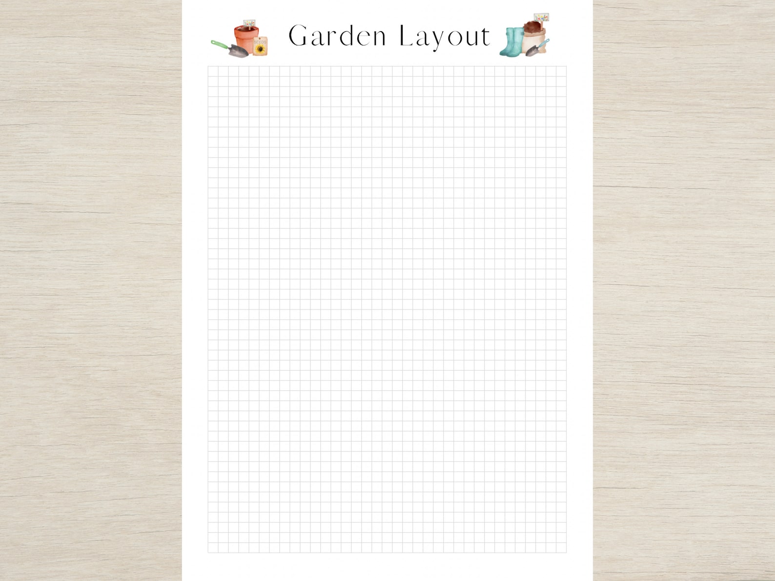 Gardening Graph Paper Planner Printable Garden Journal Printable Garden ...
