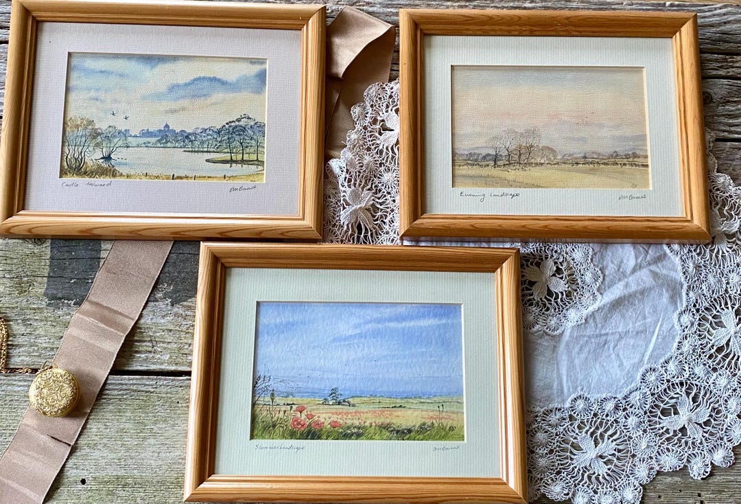 Vintage Small Landscape Prints by Daisy M Barnes - Castle Howard ...