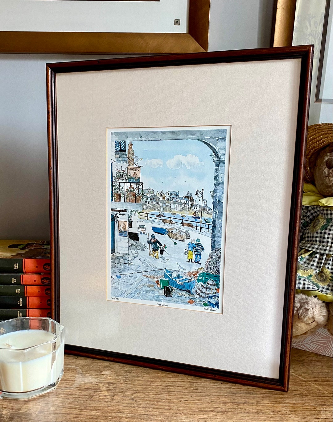 Vintage Framed Limited Edition Print eliza St Ives Signed by Cornish ...