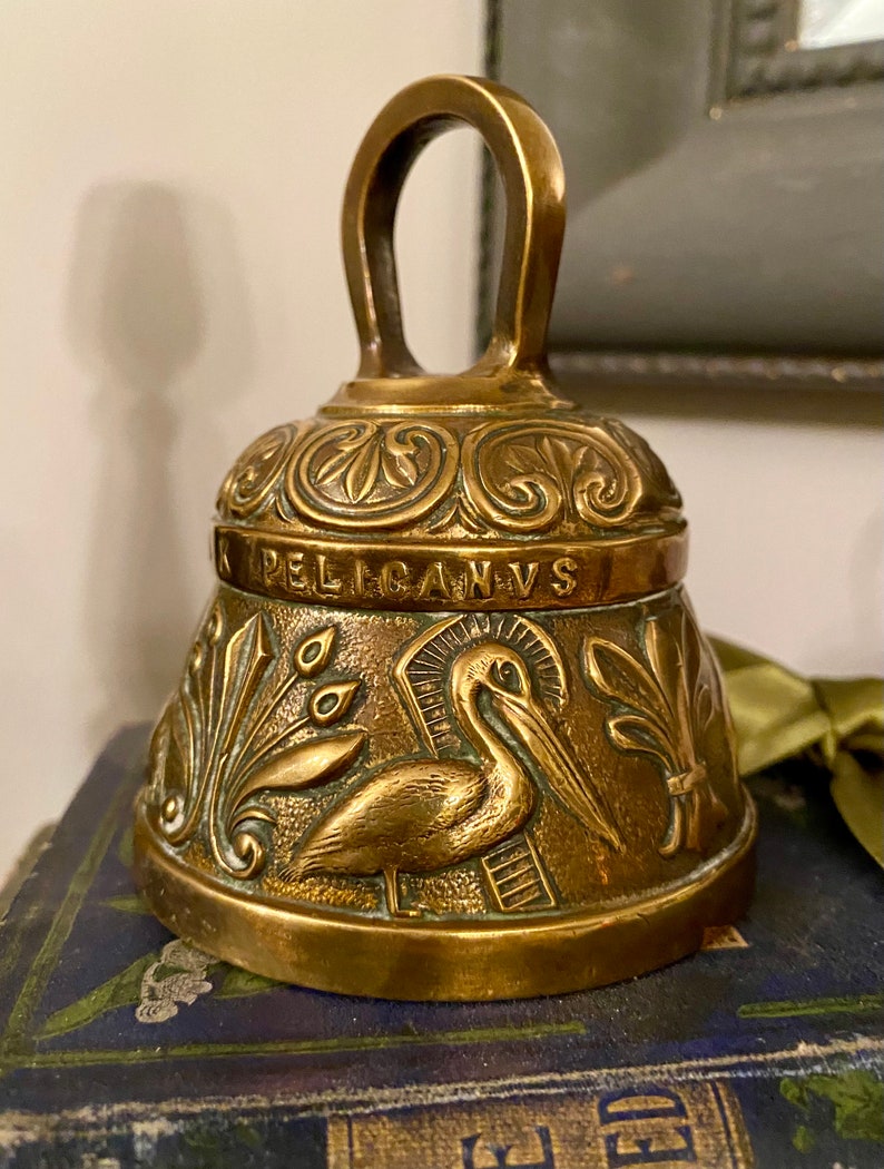 Vintage Brass Bell With Handle - Etsy