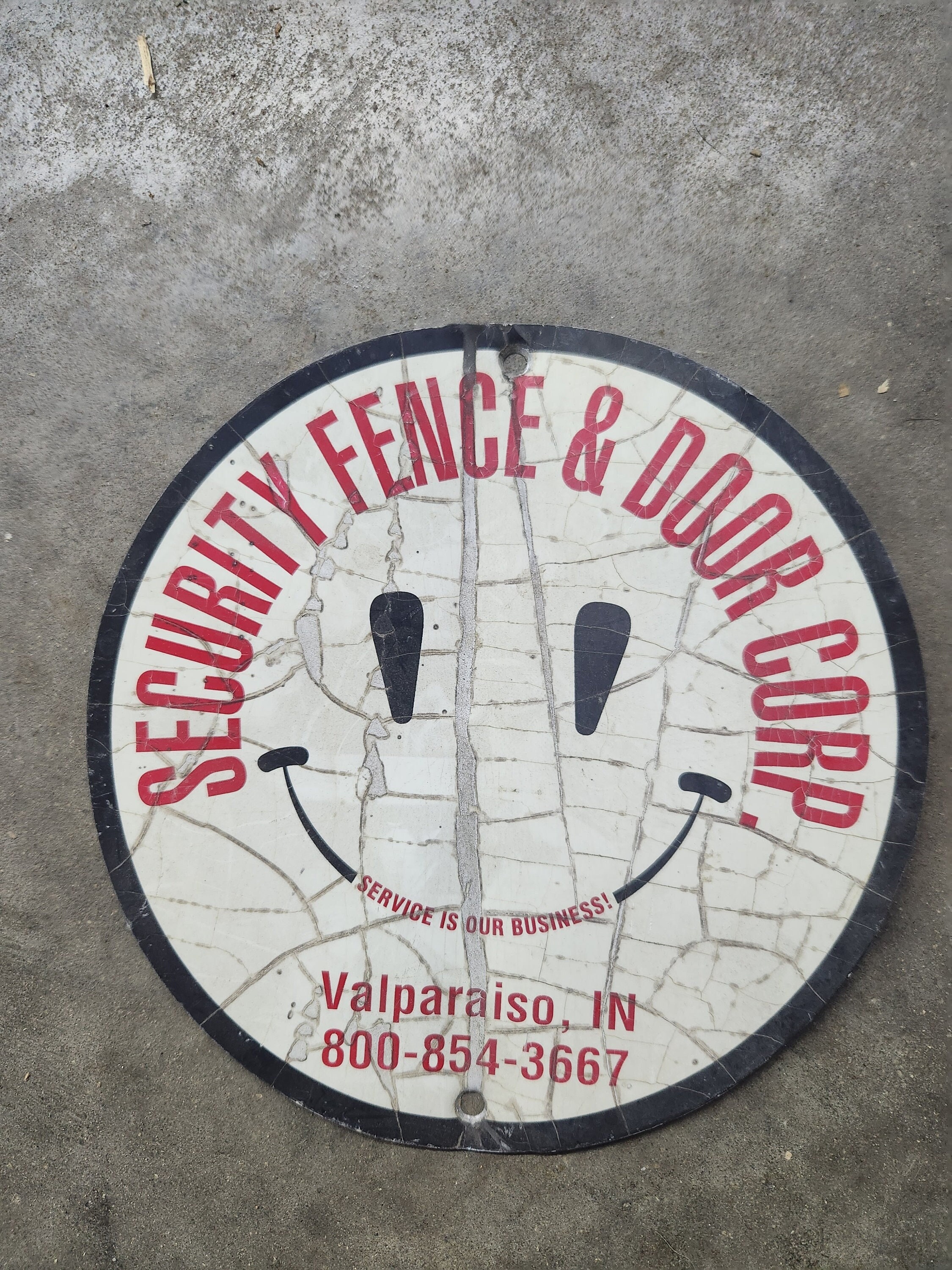 Vintage Fence Sign smiley Face Security Fence and - Etsy