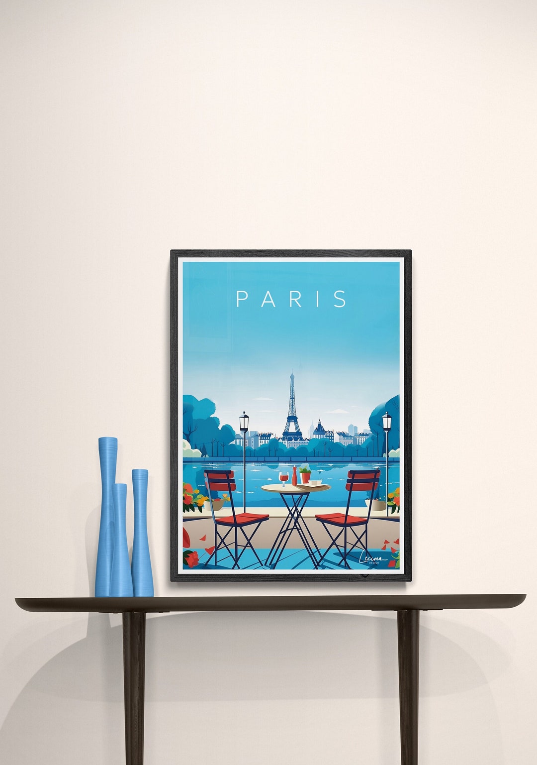 Poster Illustration of PARIS I France I Eiffel Tower - Etsy