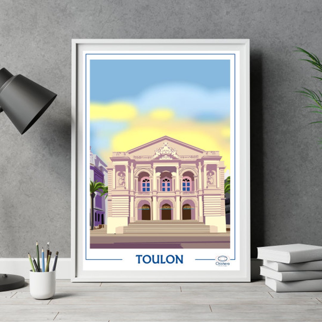 Poster City of TOULON I Var I Mediterranean I Toulon Opera - Etsy