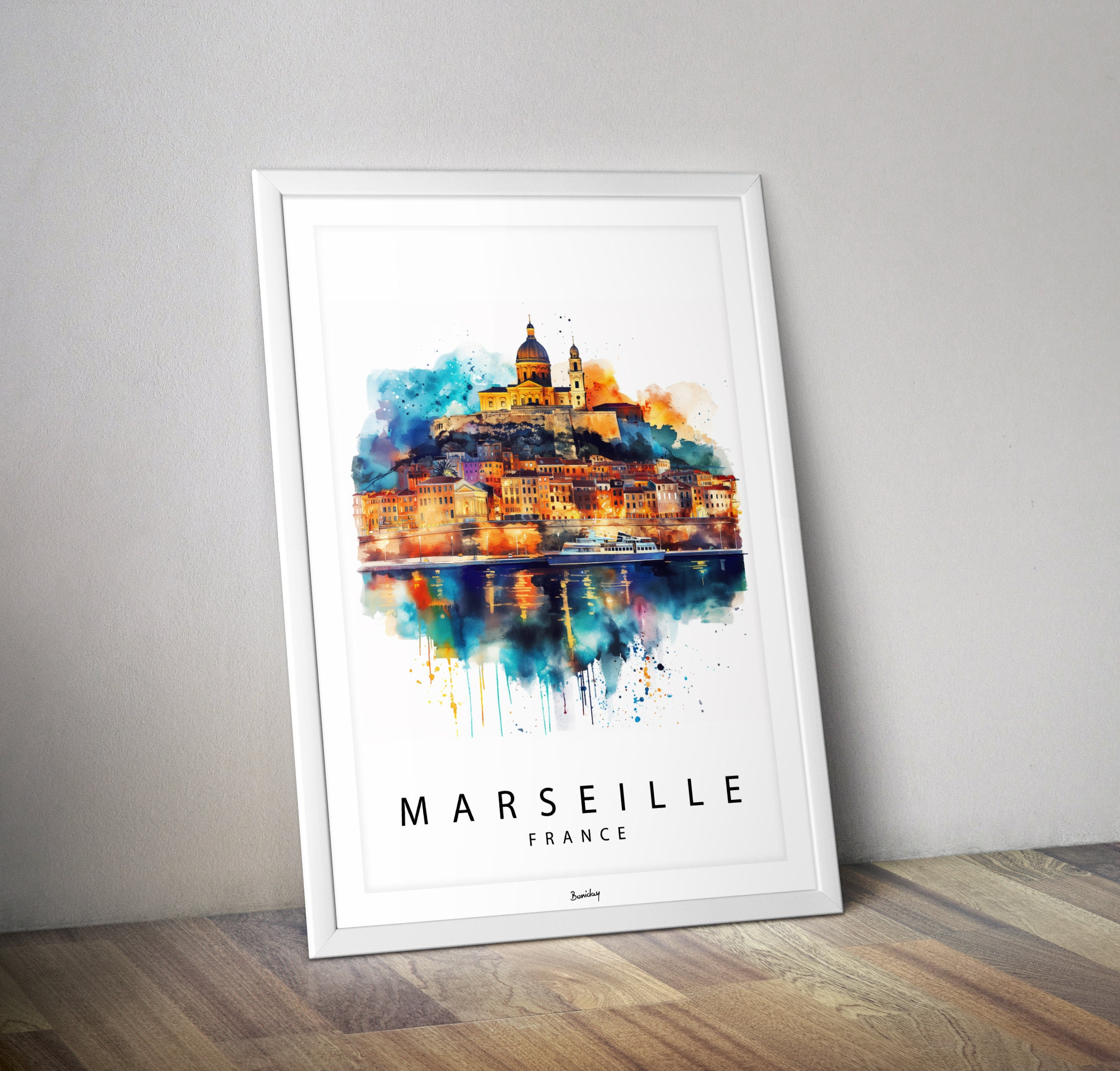 Poster Marseille I Poster Calanques of Marseille I Basilica of Notre ...