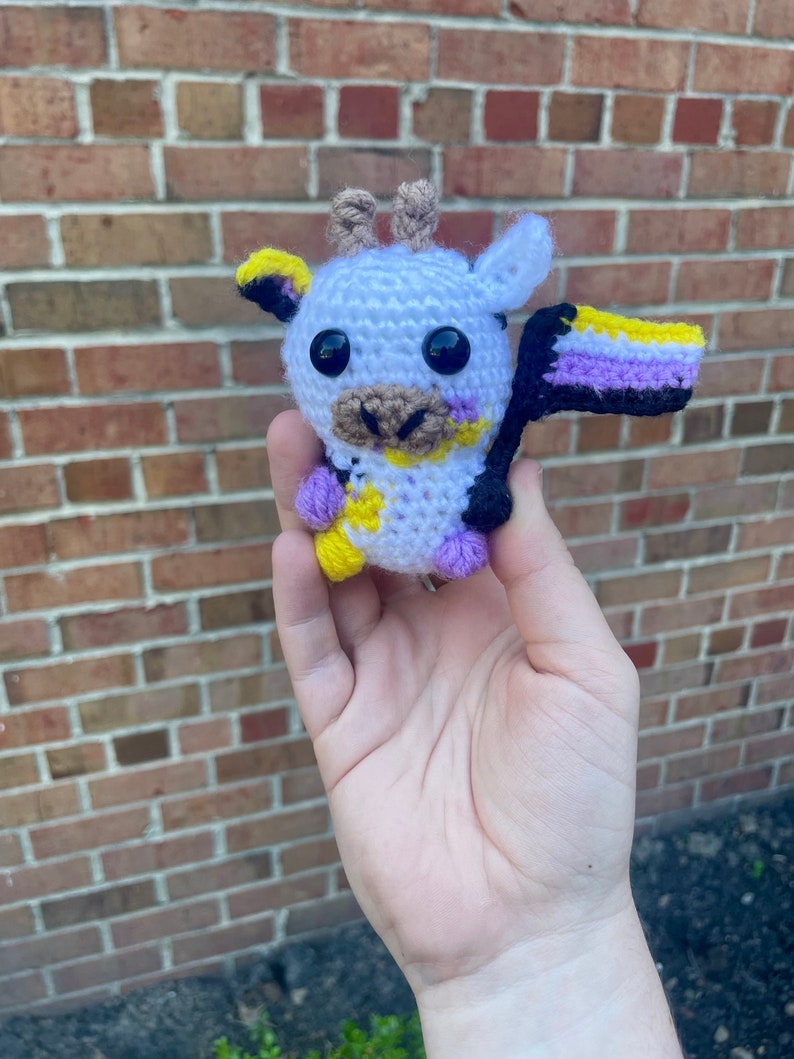 Nonbinary Pride Cow Stuffed Animal LGBTQ Cute Gift Gay Desk Pet - Etsy