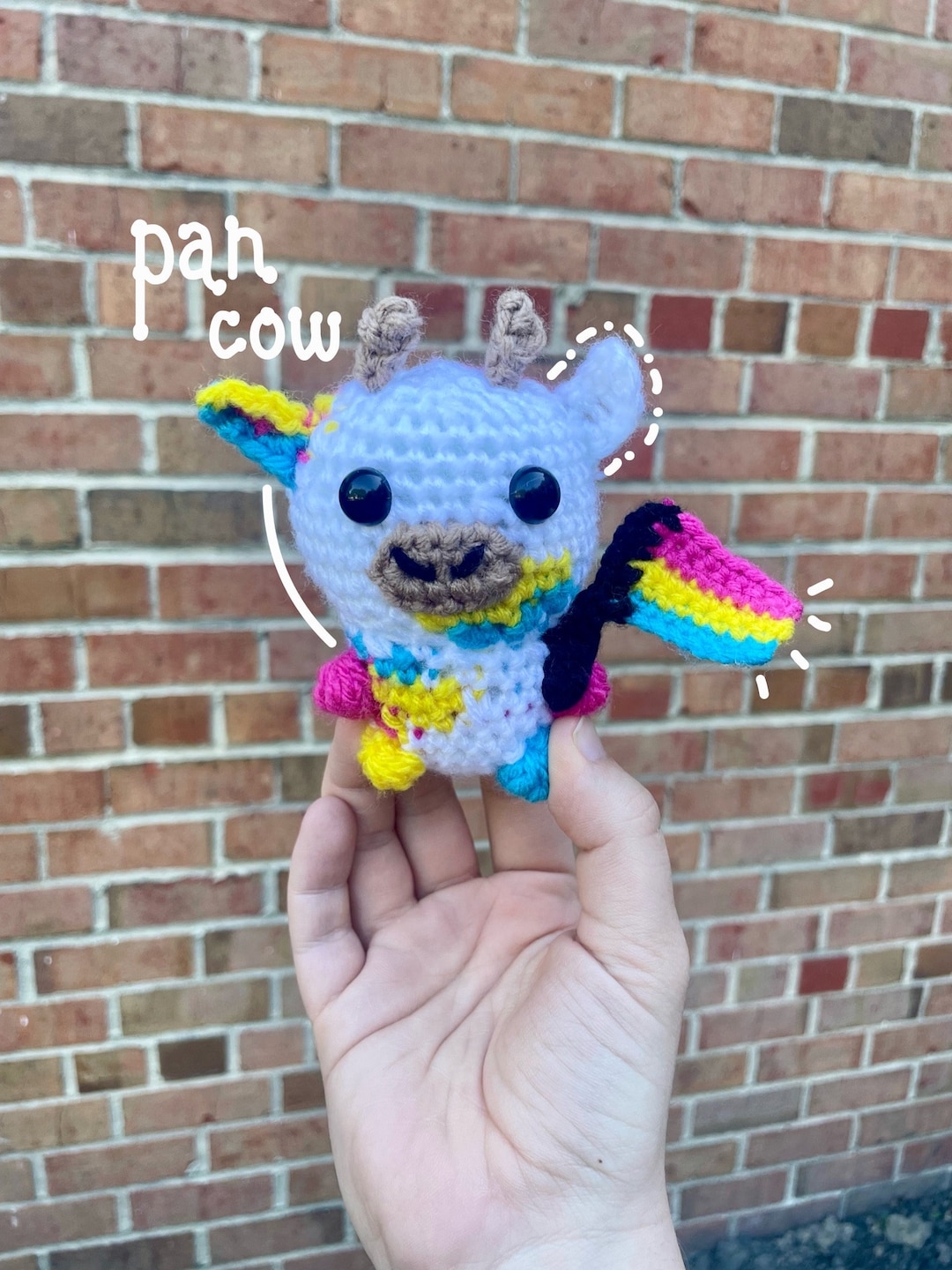 Pansexual Pride Cow Stuffed Animal LGBTQ+ Cute Gift Gay Desk Pet - Etsy