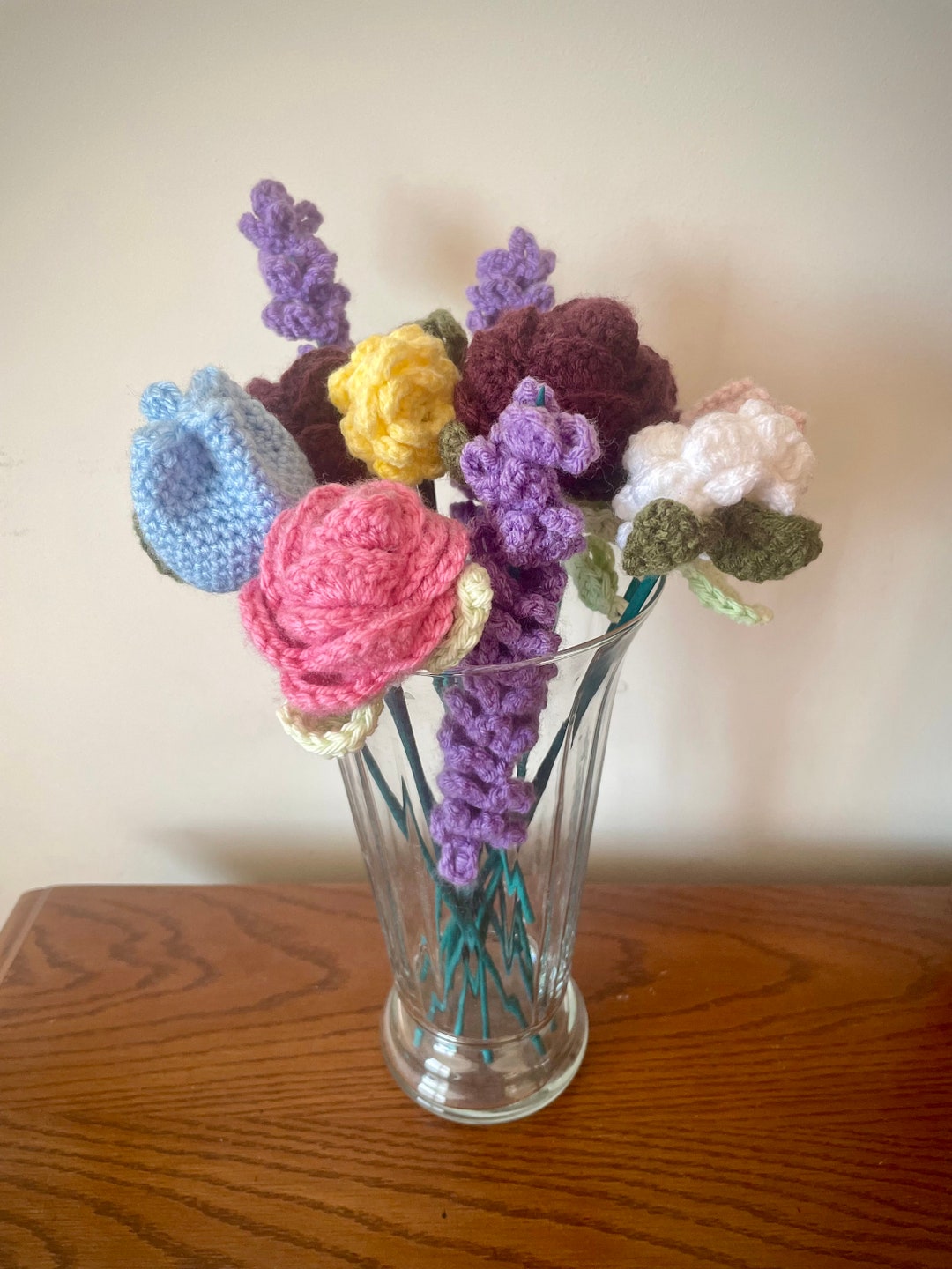 Custom Crocheted Flower Bouquet - Etsy