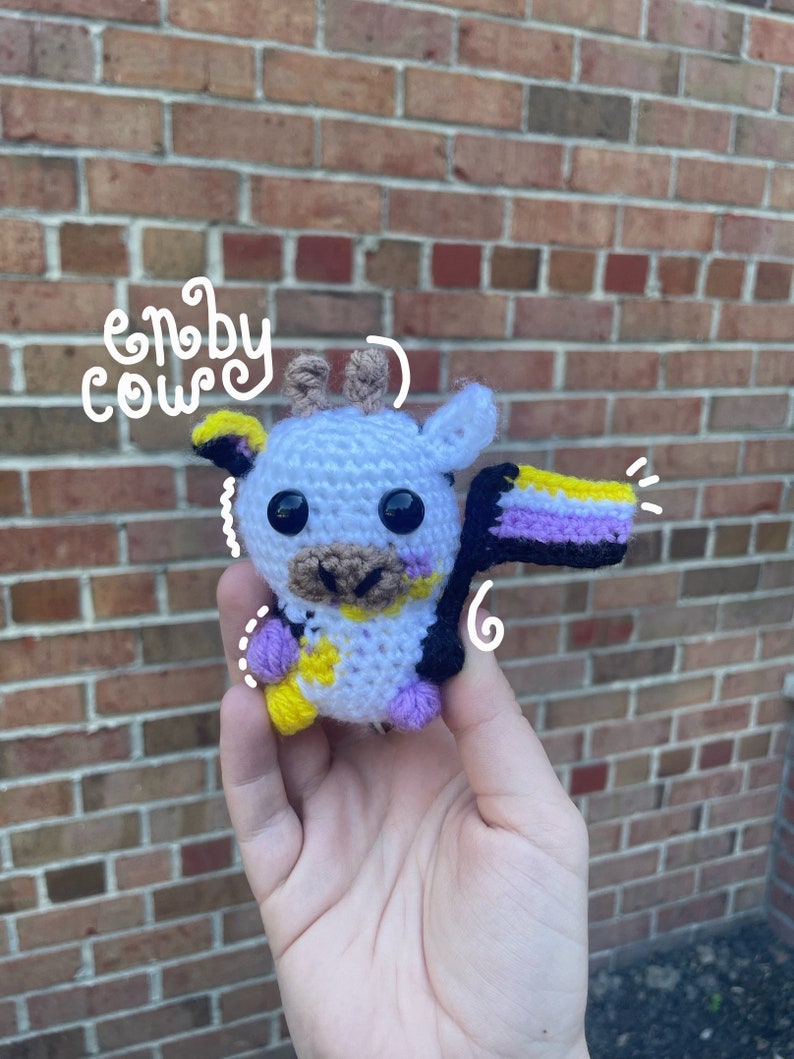 Nonbinary Pride Cow Stuffed Animal LGBTQ Cute Gift Gay Desk Pet - Etsy