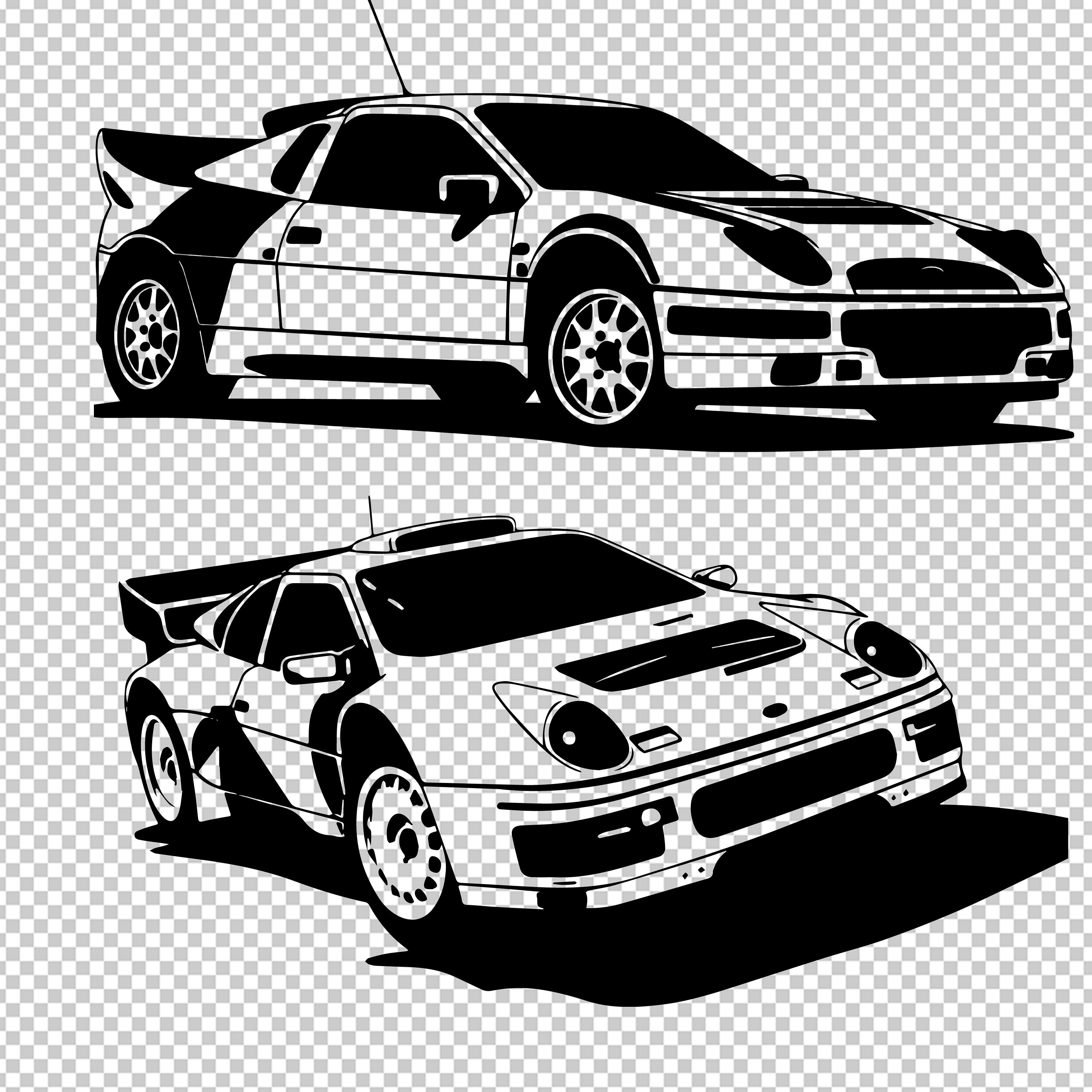 Group B WRC Rally Cars, Pictograms in Png, Svg, Eps and Dxf, Clipart ...