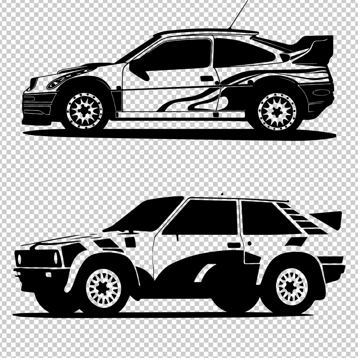Group B WRC Rally Cars, Pictograms in Png, Svg, Eps and Dxf, Clipart ...