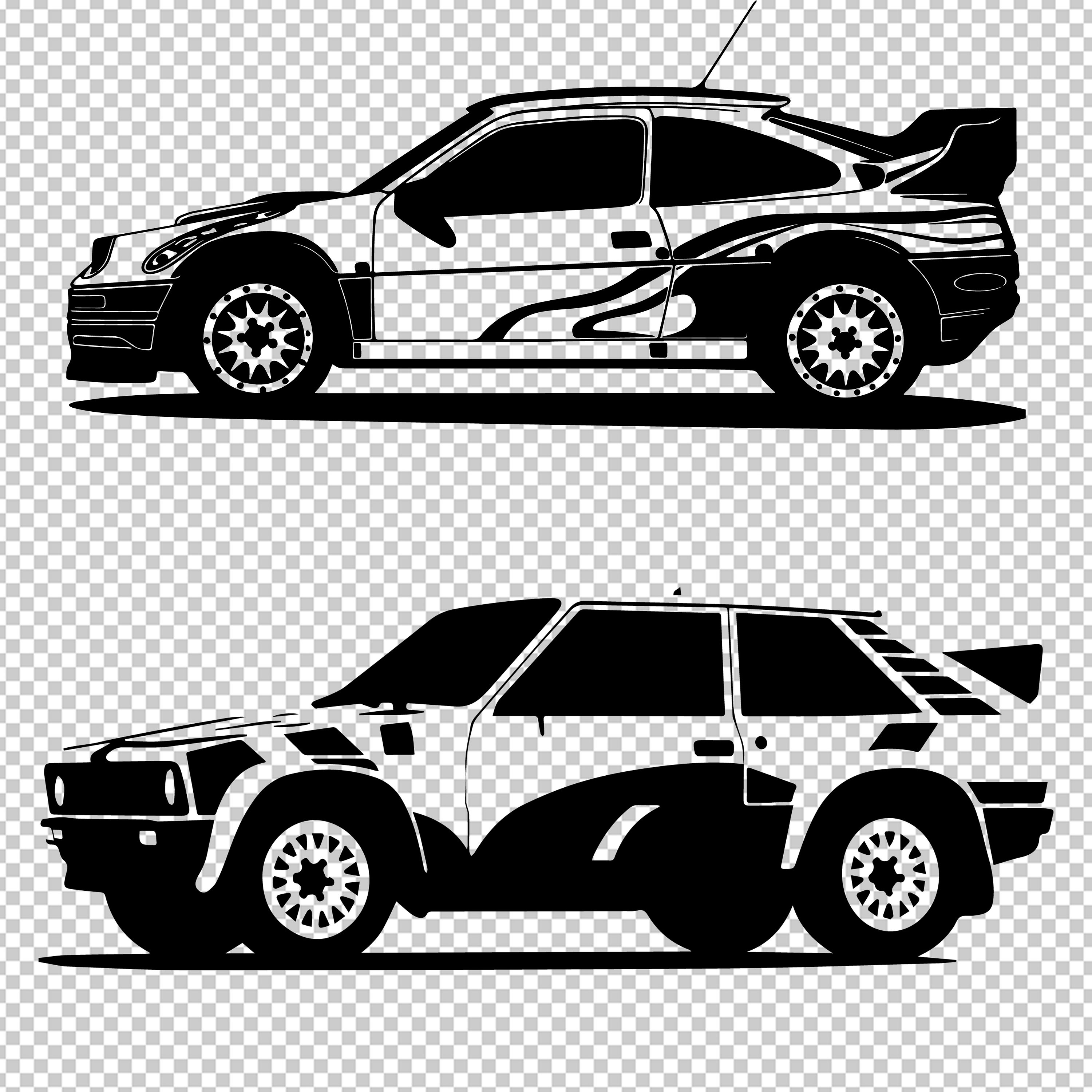 Group B WRC Rally Cars, Pictograms in Png, Svg, Eps and Dxf, Clipart ...