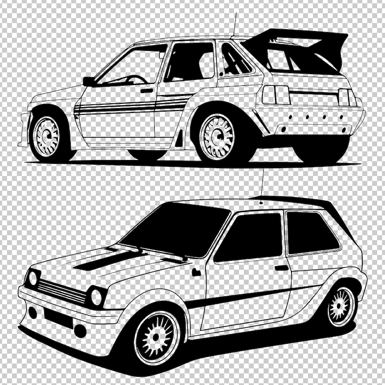 Group B WRC Rally Cars, Pictograms in Png, Svg, Eps and Dxf, Clipart ...