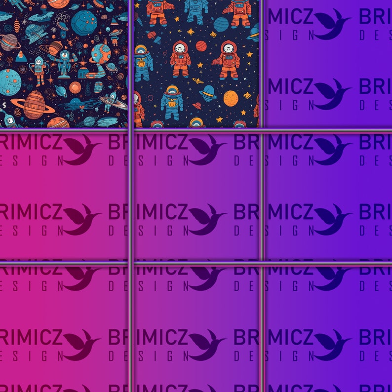 20 Space Digital Paper Cosmos Seamless Pattern Cosmic - Etsy