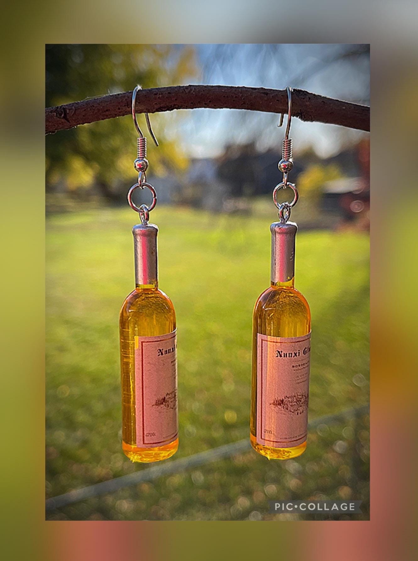 Wine Gifts, Dangle Earrings, Wine Bottles, Wine Bottle Earrings, Wine ...