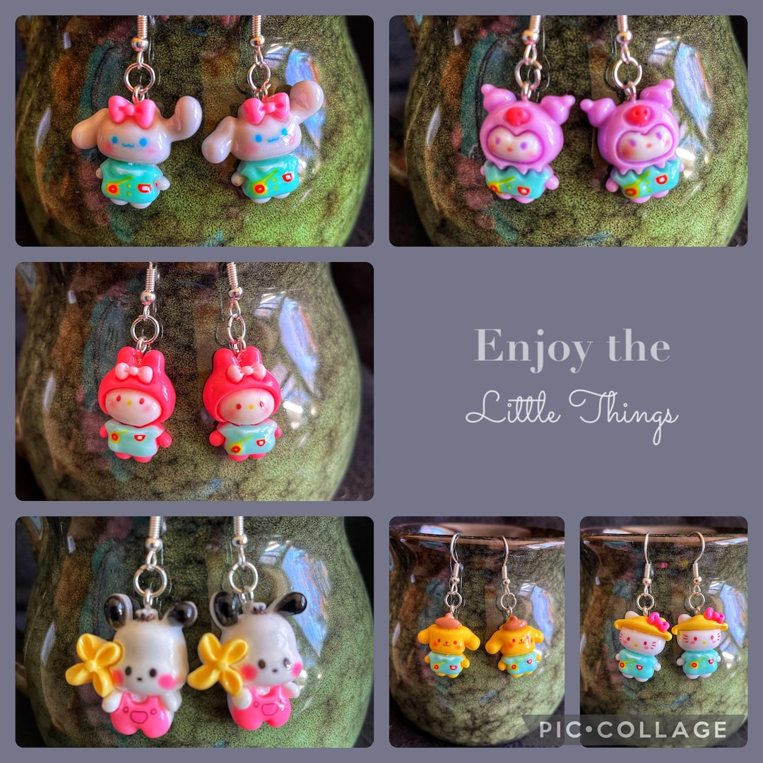 Cute Earrings, Cartoon Earrings, Girl’s Earrings, Japan Inspired ...