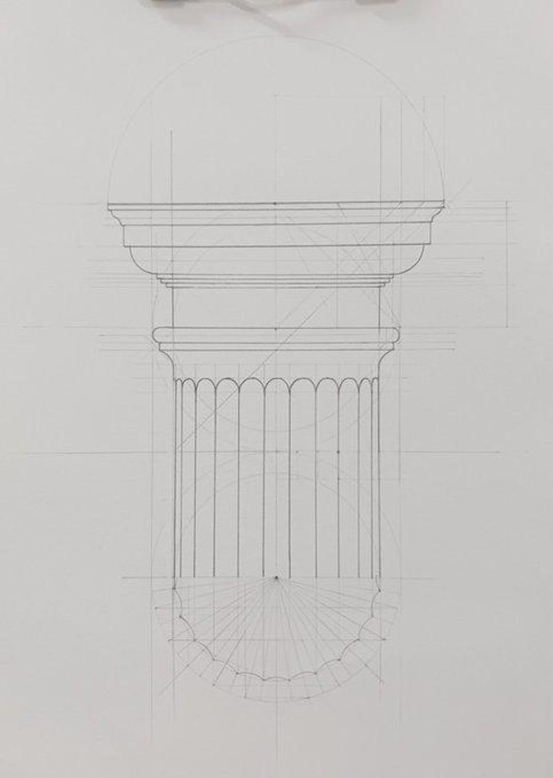 How to Draw Classical Architecture – Greek Doric Capital Step-by-step ...