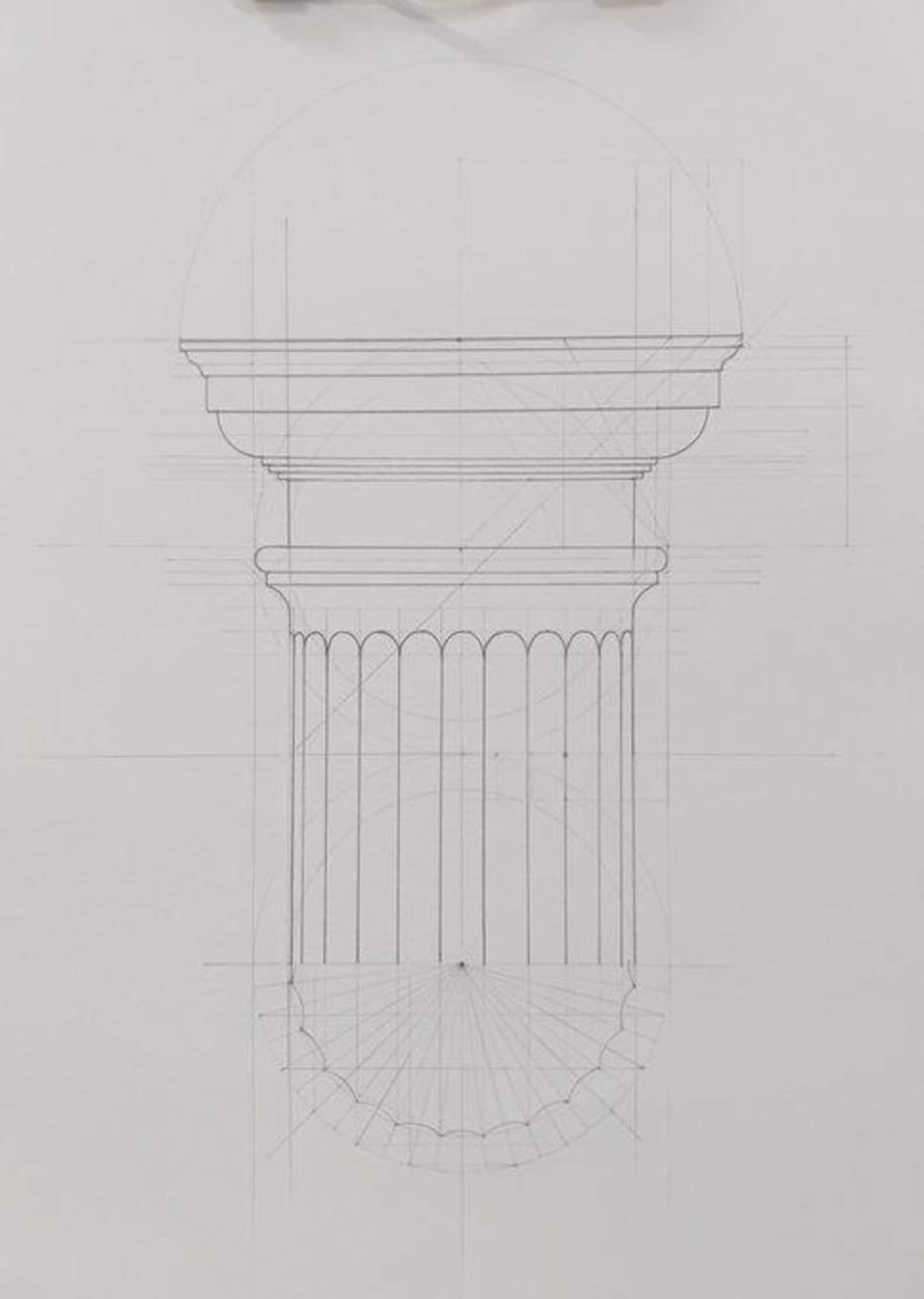How to Draw Classical Architecture – Greek Doric Capital Step-by-step ...