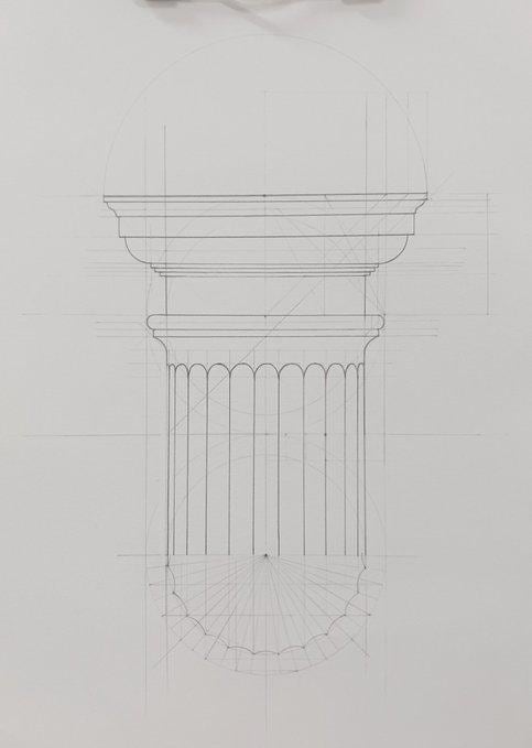 How to Draw Classical Architecture – Greek Doric Capital Step-by-step ...