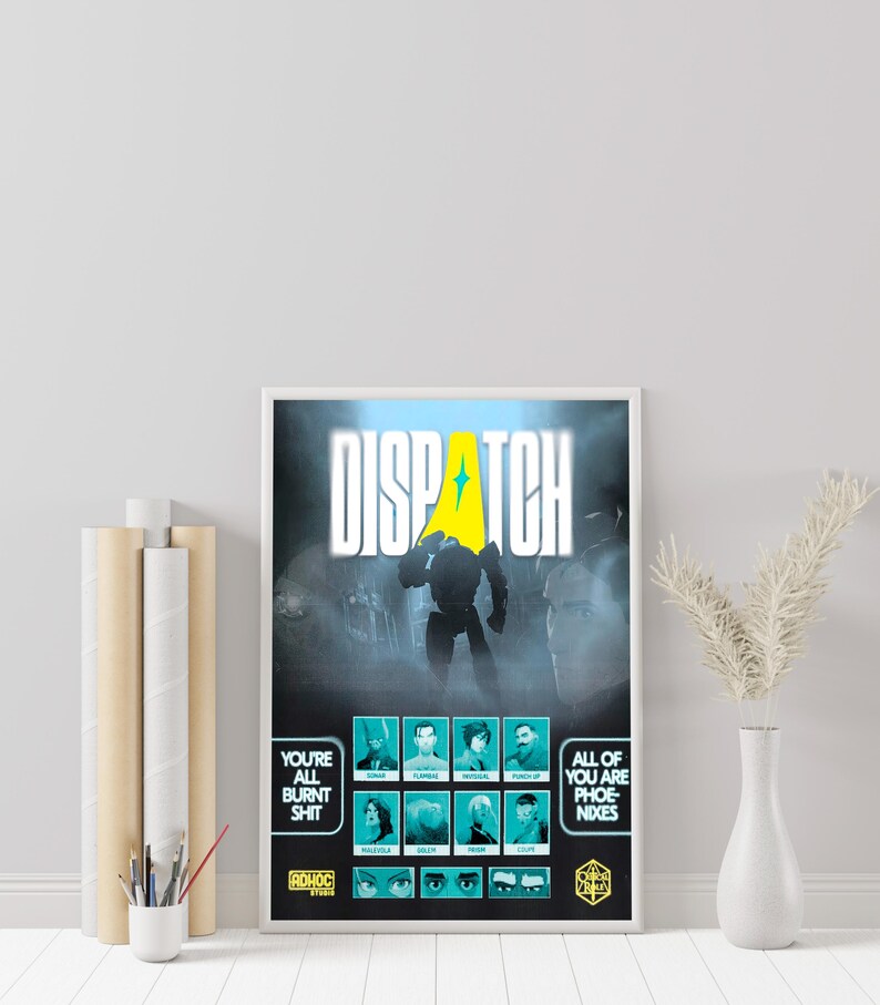 Dispatch Game Poster | Tactical Sci-fi Wall Art | Gamer Room Decor ...