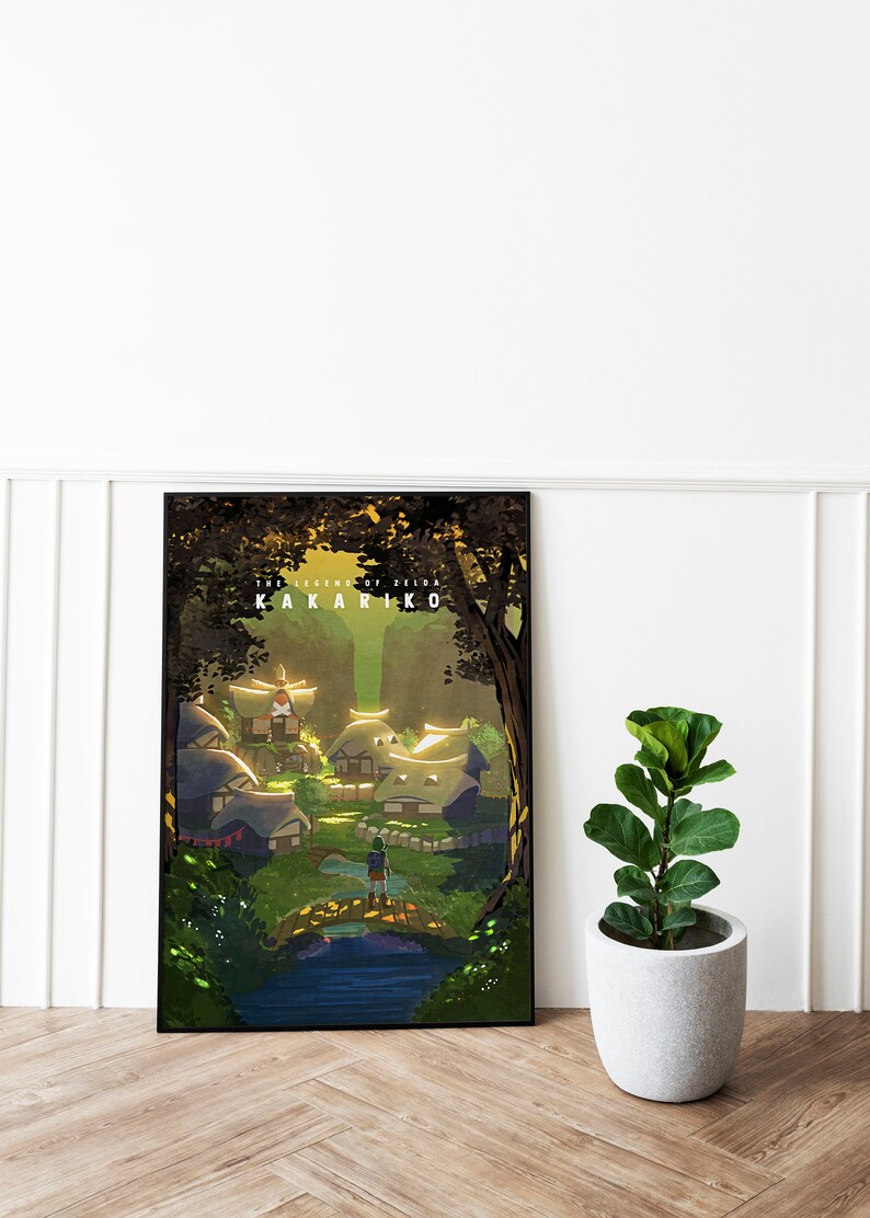 The Legend of Zelda Kakariko Travel Posters the Legend of - Etsy