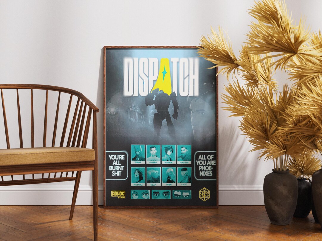 Dispatch Game Poster | Tactical Sci-fi Wall Art | Gamer Room Decor ...