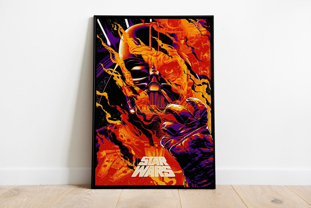 Star Wars Poster Darth Vader Obi Wan Poster Old Movie Art Star Wars ...