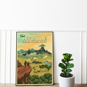 Zelda Hyrule Village Poster - the Legend of Zelda Travel Poster ...